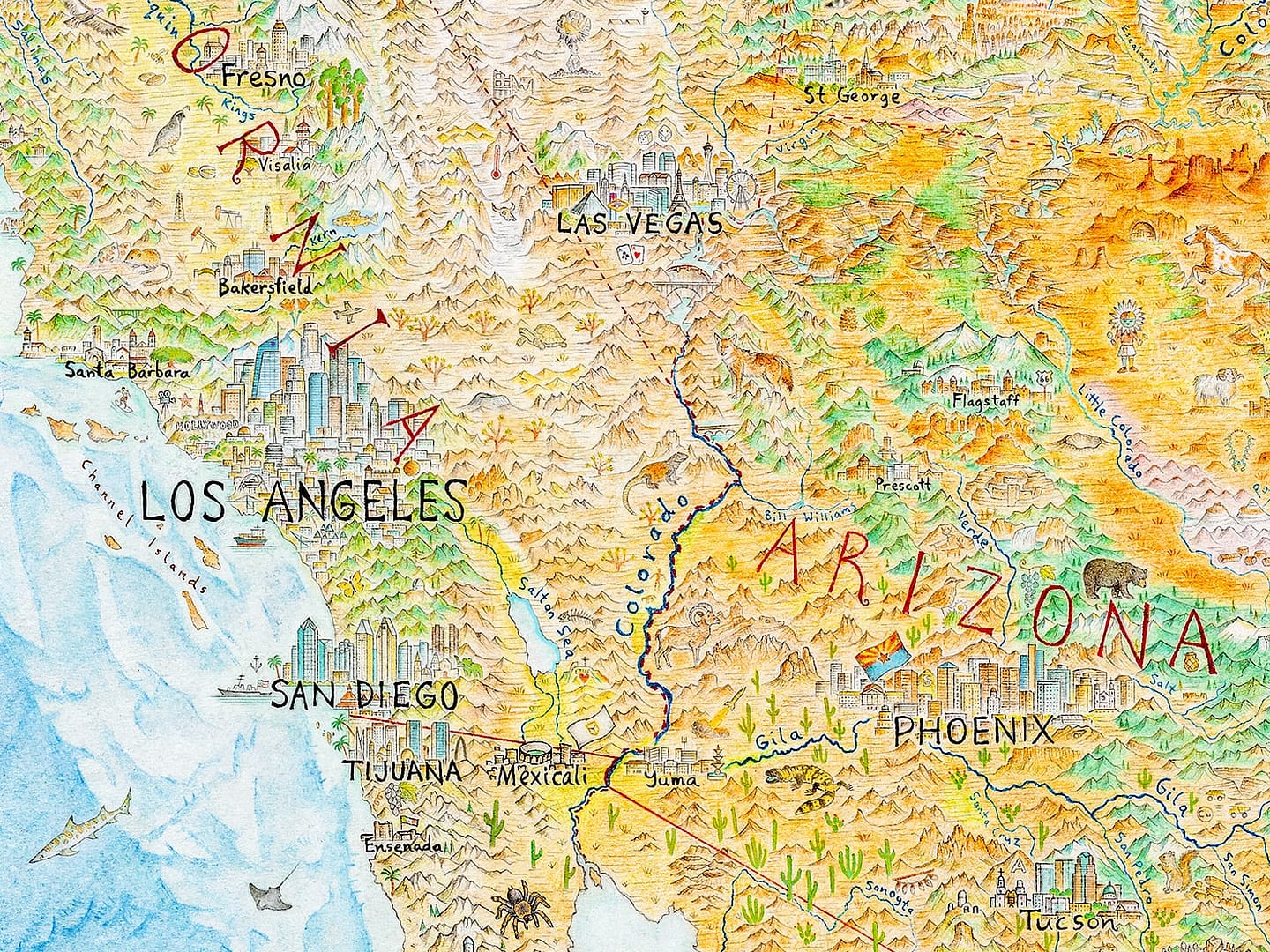 How A Hand-Drawn Map Of North America Connects Us | Goodness Exchange