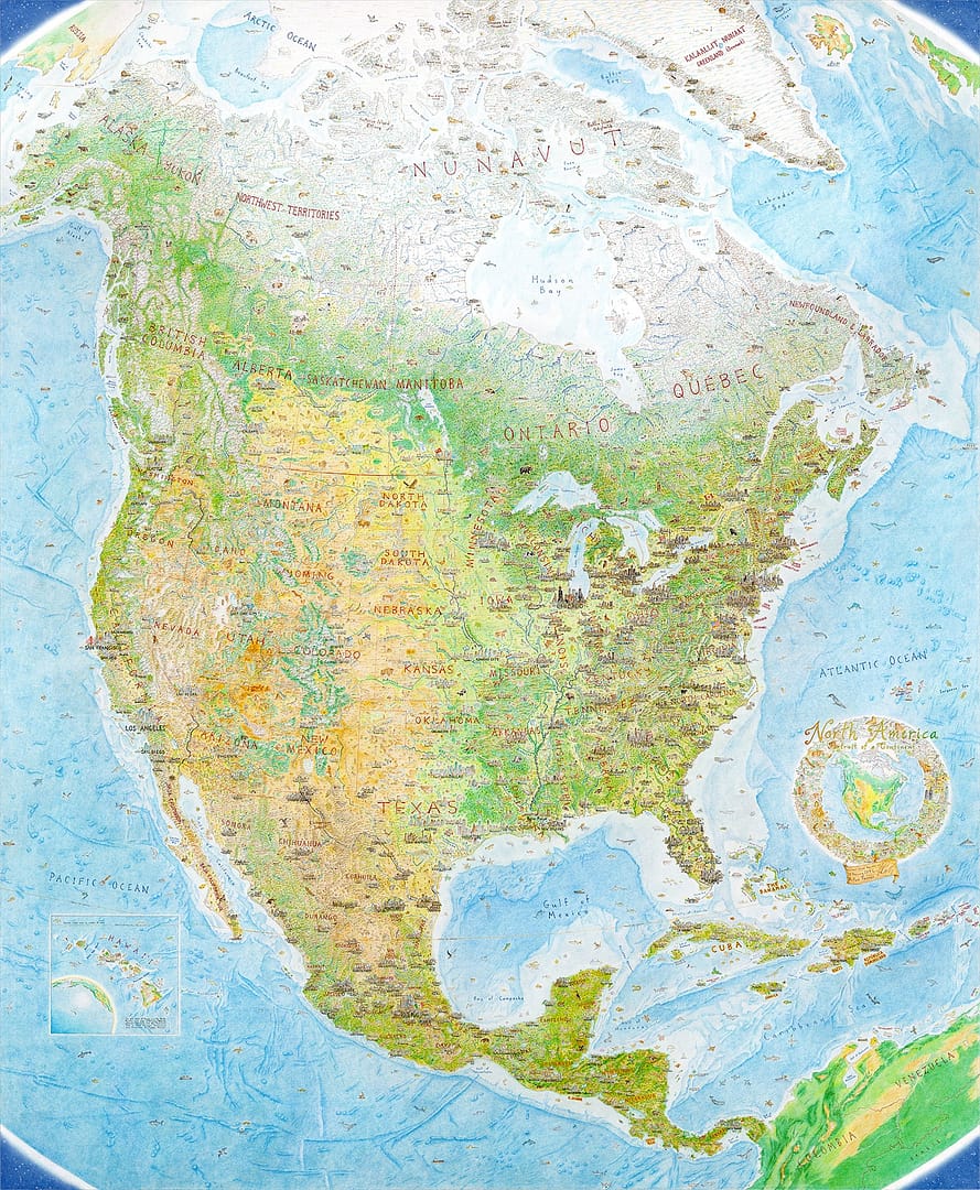 How A Hand-Drawn Map Of North America Connects Us | Goodness Exchange